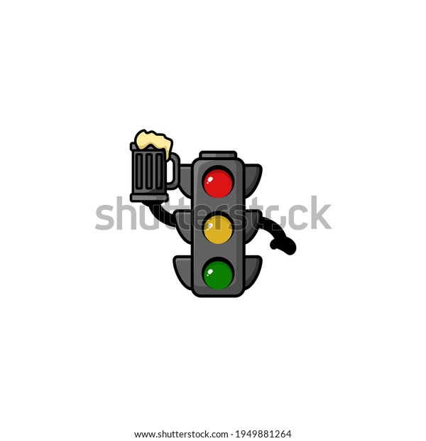 Cute Traffic Light Drink Cola Cartoon Stock Vector (Royalty Free ...
