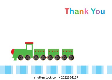 Cute Train Thank You Vector Stock Vector (Royalty Free) 2022854129 ...