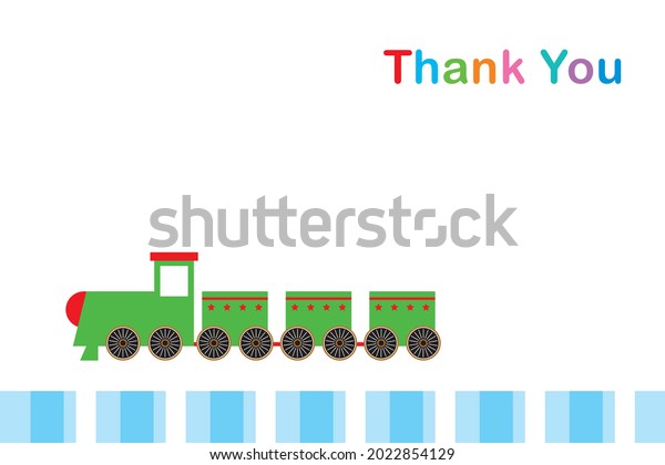 Cute Train Thank You Vector Stock Vector (Royalty Free) 2022854129 ...