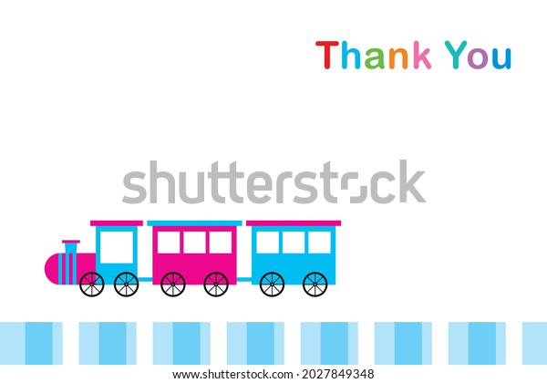 Cute Train Thank You Vector Stock Vector (Royalty Free) 2027849348 ...