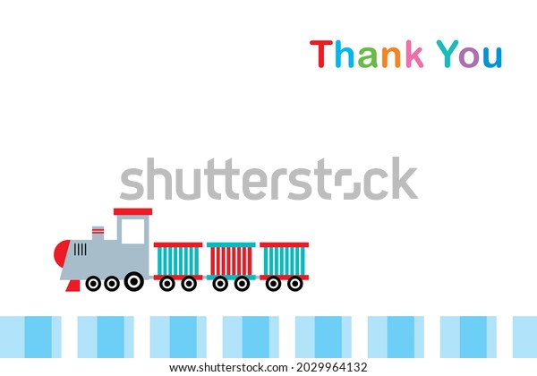 Cute Train Thank You Vector Stock Vector (Royalty Free) 2029964132 ...