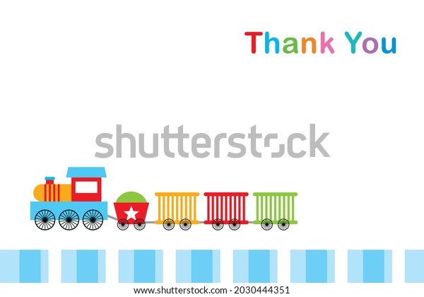 Cute Train Thank You Vector Stock Vector (Royalty Free) 2030444351 ...