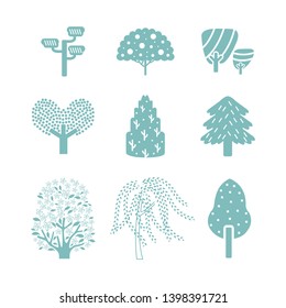 Hand Drawn Tree Icon Stock Vector (Royalty Free) 1123323023