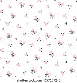 Cute Trendy Seamless Floral Pattern Stock Vector (Royalty Free ...