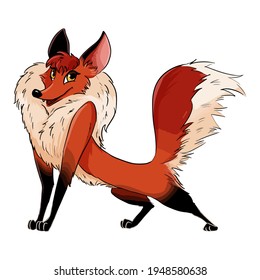 Illustration de dessin humoristique de renard : image vectorielle de ...