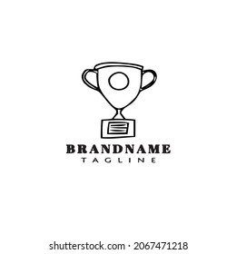 Cute Trophy Logo Cartoon Icon Modern Stock Vector (Royalty Free ...