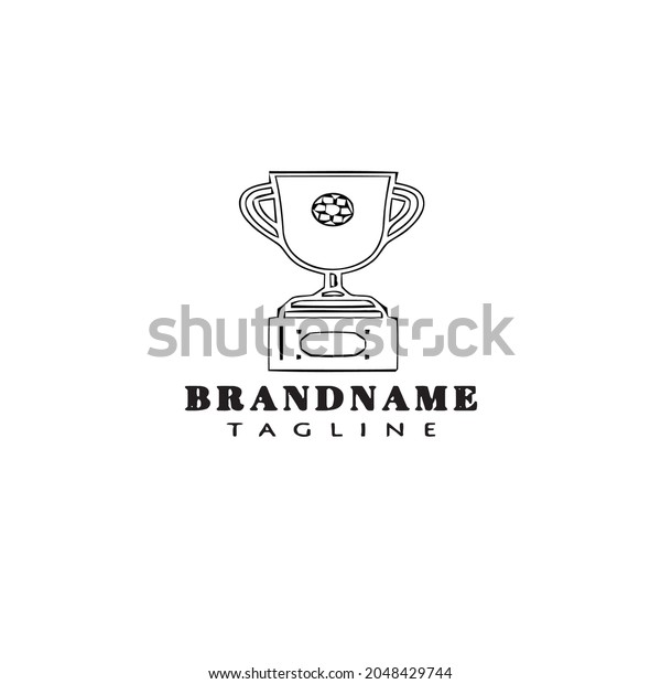 Cute Trophy Logo Cartoon Icon Modern Stock Vector (Royalty Free ...
