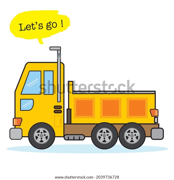 Cute Truck Vector Cartoon Illustration Children Stock Vector (Royalty ...