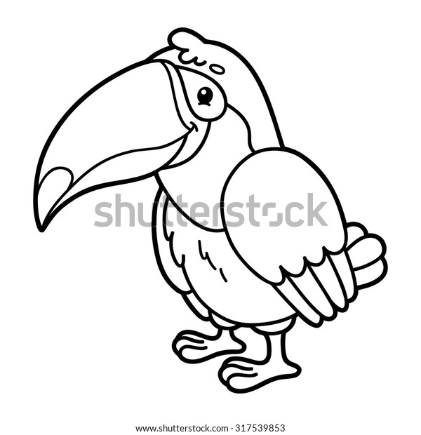 Cute tukan. Vector illustration of cute cartoon tukan character for ...
