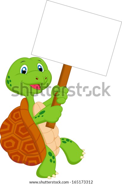 Cute Turtle Blank Sign Stock Vector (Royalty Free) 165173312 | Shutterstock