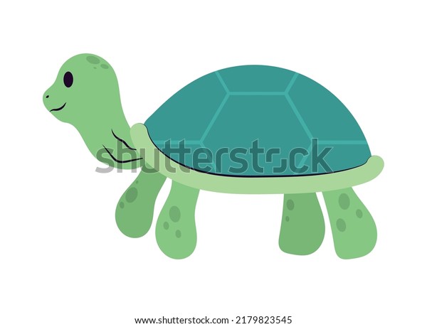 Cute Turtle Icon On White Background Stock Vector (Royalty Free ...