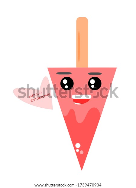 Cute Unique Ice Cream Characters Popsicles Stock Vector (Royalty Free ...