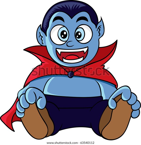 Cute Vampire Cartoon Stock Vector (Royalty Free) 63540112