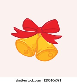 Cute Vector Christmas Bells Stock Vector (Royalty Free) 1205106391 ...
