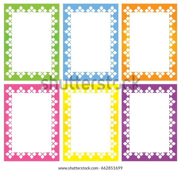 Cute Vector Frame Setcolorful Cute Frame Stock Vector (Royalty Free ...
