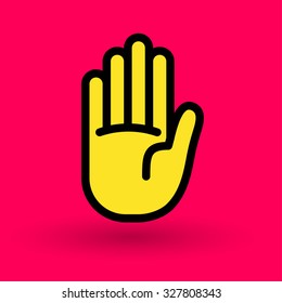 Cute Vector Graphic Illustration Hand Stock Vector (Royalty Free ...