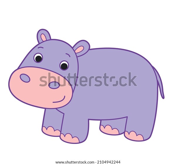 Hipo vector lindo. Animales de dibujos: vector de stock (libre de ...