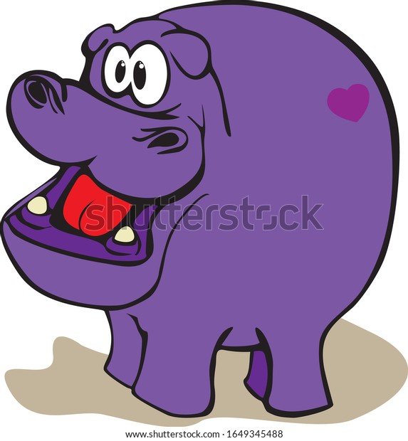 Cute Vector Illustration Cute Cartoon Purple 库存矢量图（免版税）1649345488 ...