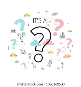 Cute Vector Illustration Question Mark Baby Stock Vector (Royalty Free ...