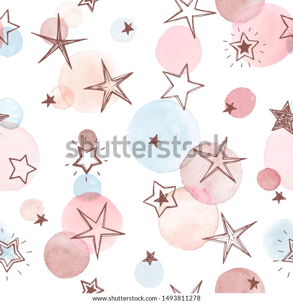Cute Vector Stars Seamless Background Abstract Stock Vector (Royalty ...