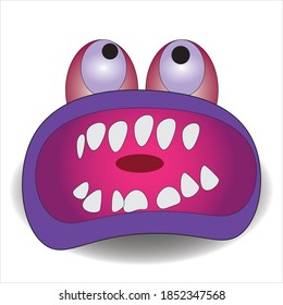 Cute Viral Monster Image Design Stock Vector (Royalty Free) 1852347568 ...