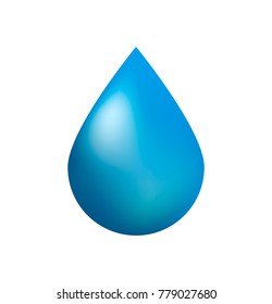 Cute Water Drop Icon On White Stock Vector (Royalty Free) 779027680 ...