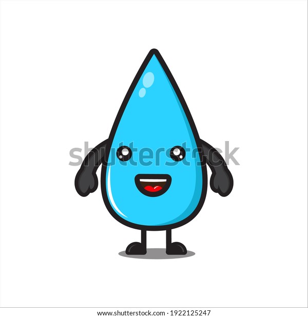 Cute Water Mascot Cute Water Character Stock Vector (Royalty Free ...