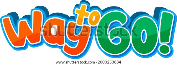 Cute Way Go Font Cartoon Text Stock Vector (Royalty Free) 2000253884 ...