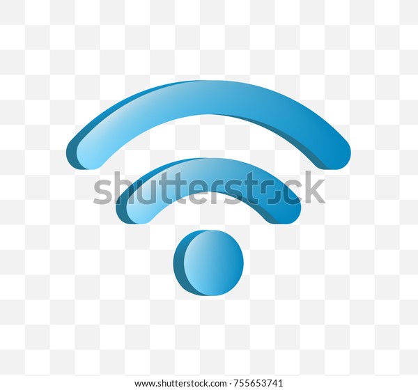Cute Wifi Icon On Transparent Background: immagine vettoriale stock ...