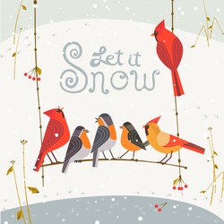 Let It Snow Bird Free Stock Photo - Public Domain Pictures