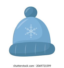 Cute Winter Hat Flat Cartoon Style Stock Vector (Royalty Free ...