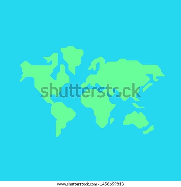 Cute World Map Illustration Vector Stock Vector (Royalty Free ...