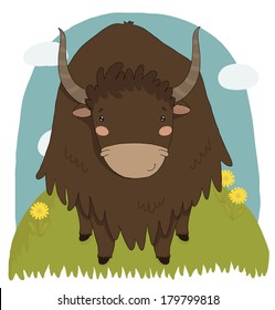 Cute Yak Cartoon Stock Vector (Royalty Free) 179799818 | Shutterstock