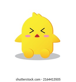 Cute Yellow Duck Vector Illustration Stock Vector (Royalty Free ...