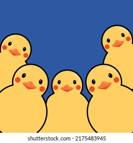 Cute Yellow Ducks Collection Vectors Stock Vector (Royalty Free ...