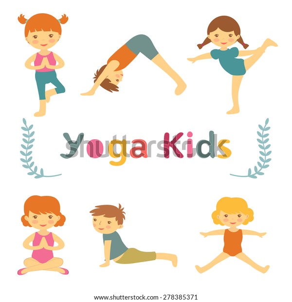 Cute Yoga Kids Stock Vector (Royalty Free) 278385371 | Shutterstock