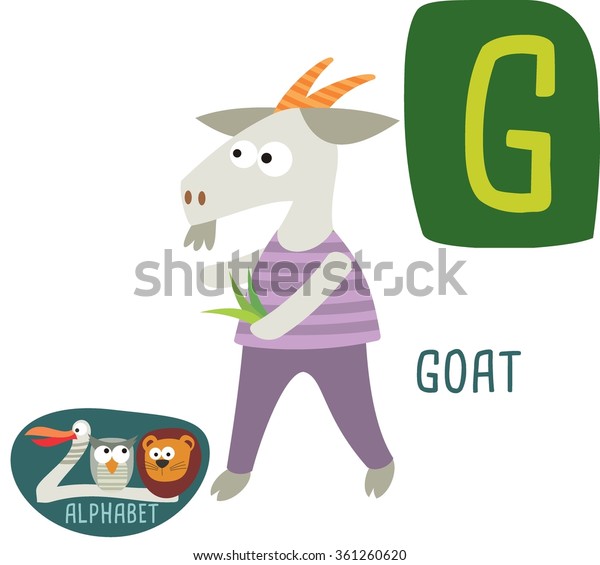 Cute Zoo Alphabet Vector G Letter Stock Vector (Royalty Free) 361260620 ...