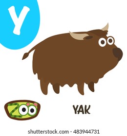 Cute Zoo Alphabet Vector Y Yak: Vector có sẵn (miễn phí bản quyền ...