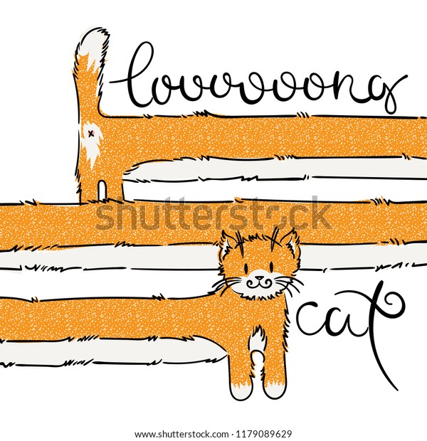 Cutest Very Long Cat Joke Vector Stock Vector (Royalty Free) 1179089629 ...