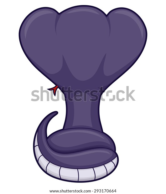 Cutesy Illustration Featuring Back Cobra Stock Vector (Royalty Free ...