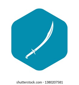 Cutlass Icon Blue Isolated On White Stock Illustration 1452331475
