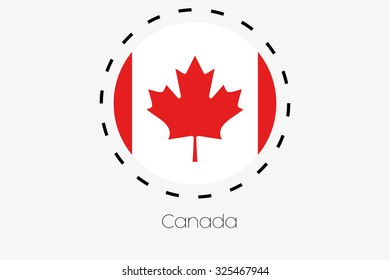 Cutout Outline Flag Canada Stock Vector (Royalty Free) 325467944 ...