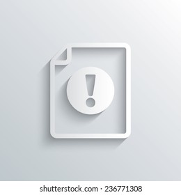 Cutout Paper Background File Attention Sign Stock Vector (Royalty Free ...