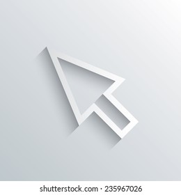 Cutout Paper Background Mouse Cursor Sign Stock Vector (Royalty Free ...