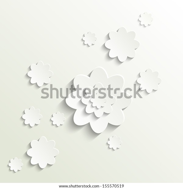 Cutout Paper Flowers Vector Stock Vector (Royalty Free) 155570519 ...