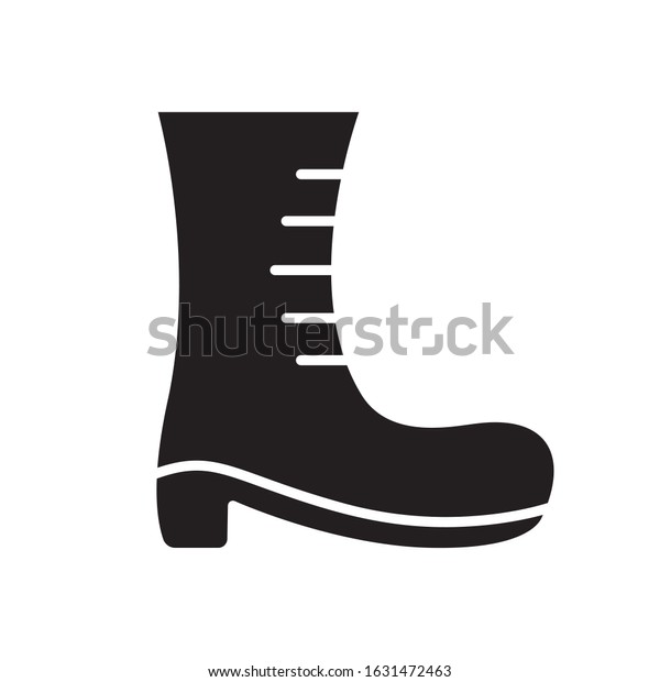 Cutout Silhouette Boot Lacing Icon Outline Stock Vector (Royalty Free ...