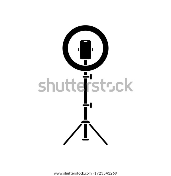 Cutout Silhouette Led Ring Lamp On Stock Vector (Royalty Free ...