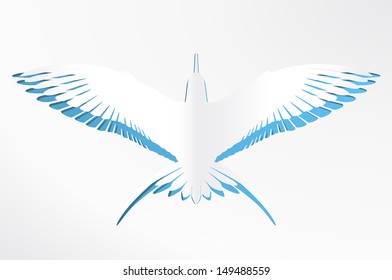 Cutout Vector Paper Bird Stock Vector (Royalty Free) 149488559 ...