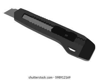 Cutter Black Realistic Vector Illustration Isolated Stock Vector ...