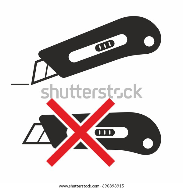 Ensemble d'icônes de couteau : image vectorielle de stock (libre de ...